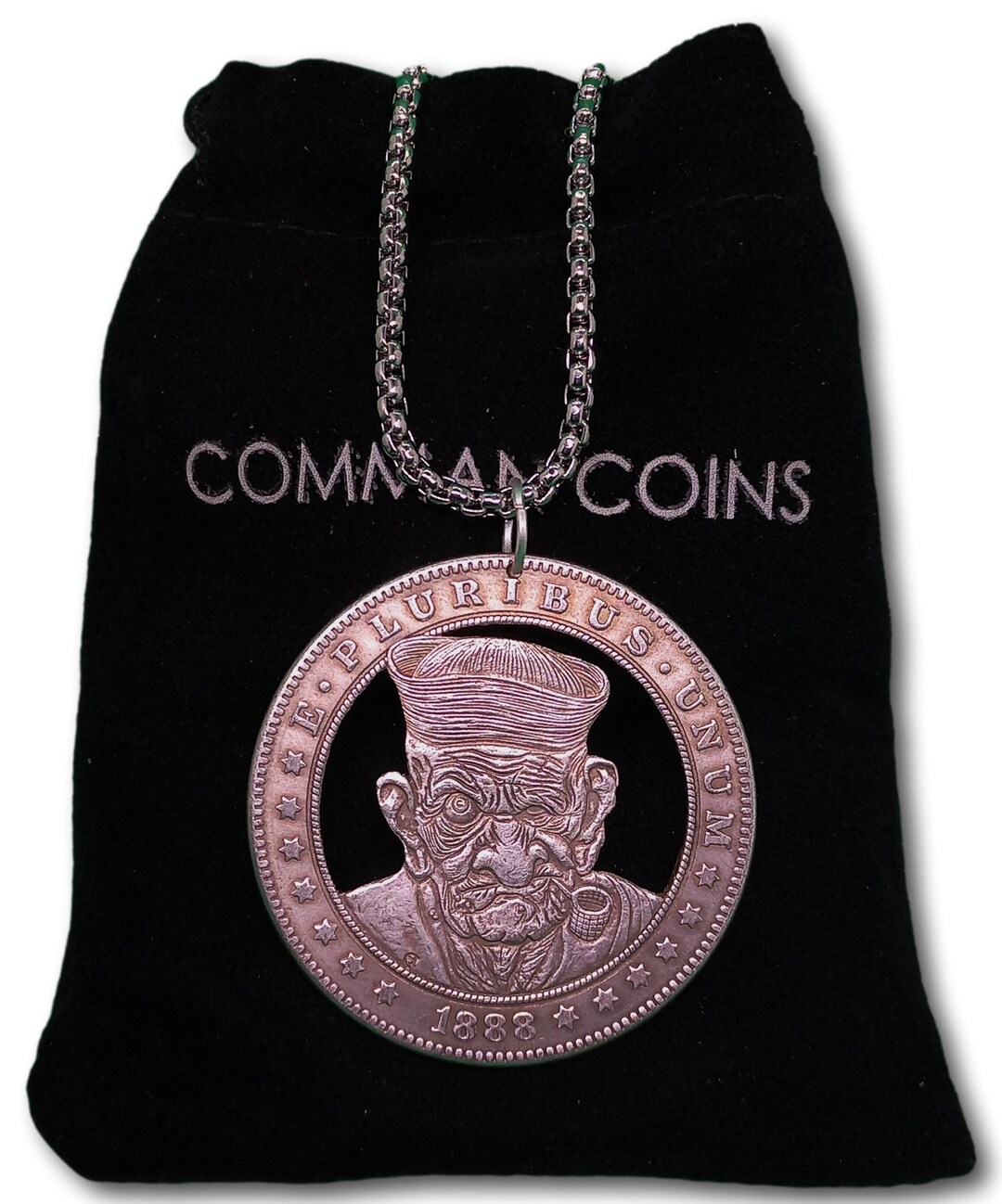 Cut Coin Hobo Coin Necklace Popeye the Sailor Man Navy Cartoon US ...