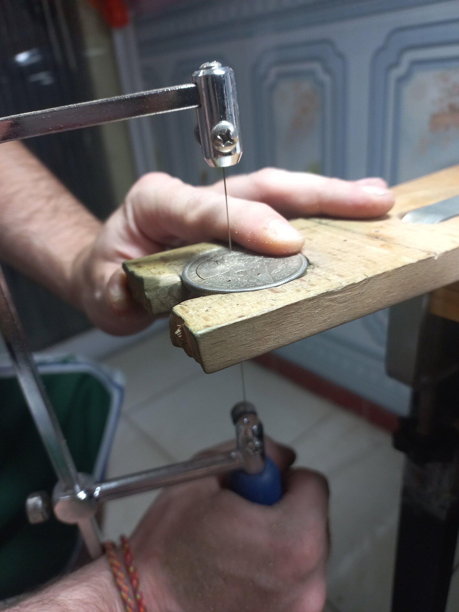 Hand Cut Hobo Coin Necklace Skull Mechanic Motocross Biker MC Pistons ...