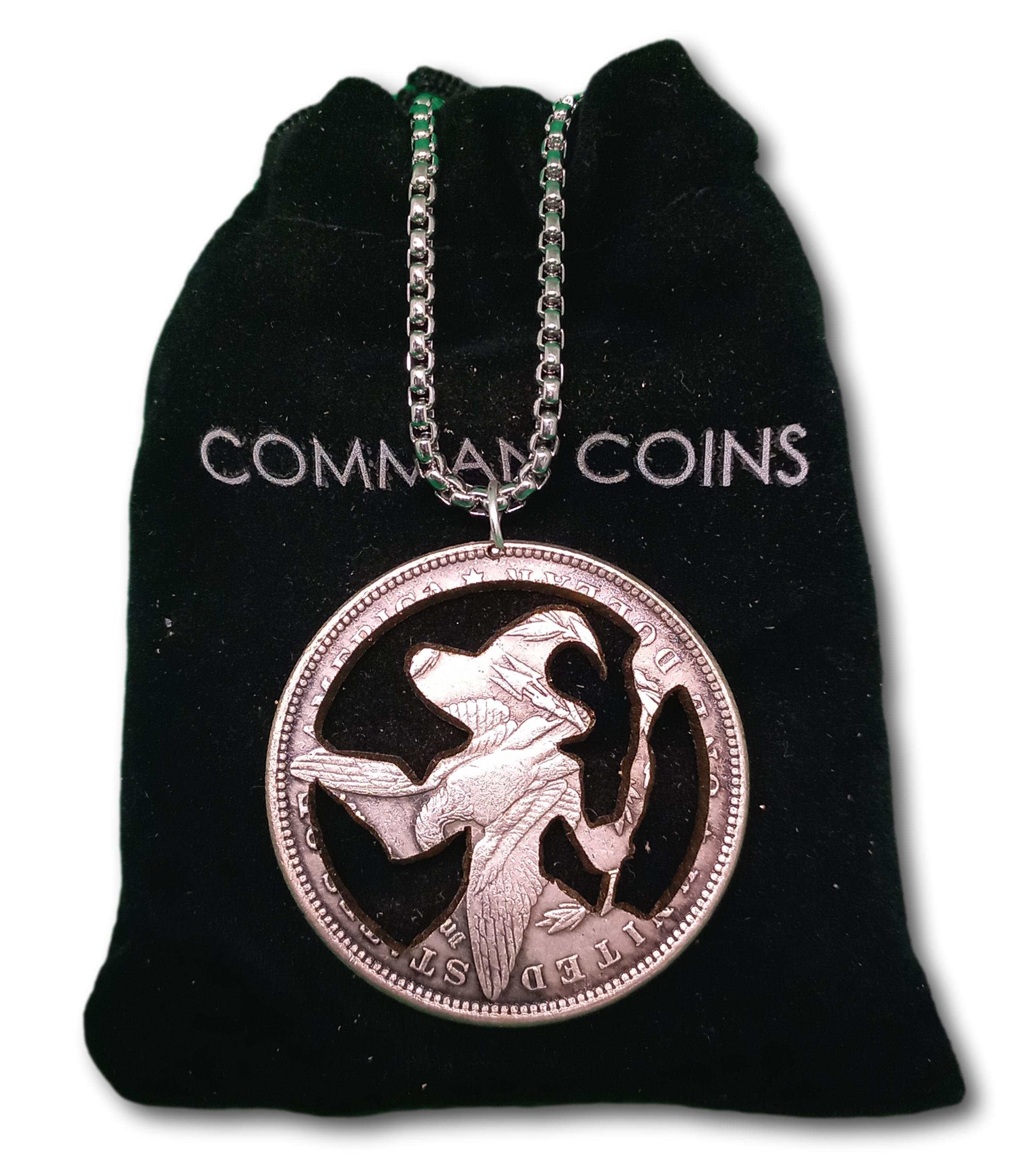 Cut Coin Hobo Coin Necklace Witch Dungeons and Dragons Game Token Book ...