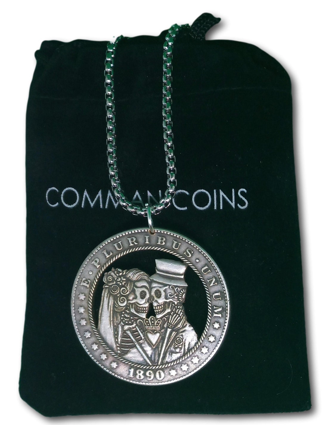 Cut Coin Hobo Coin Necklace Wedding Love After Death Married American ...