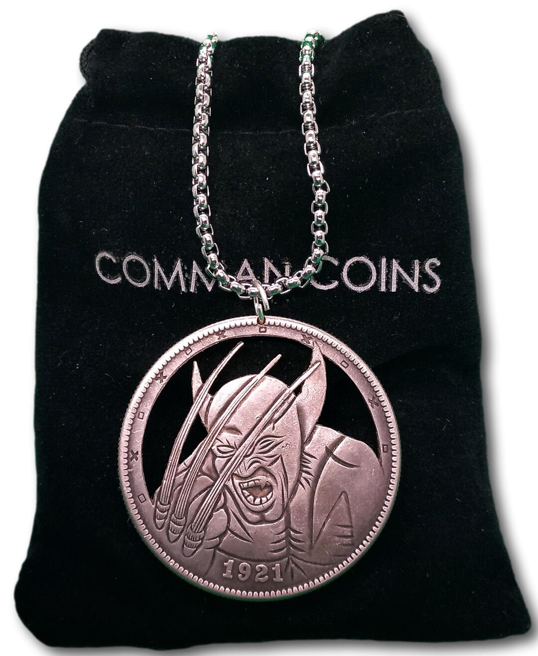 Cut Coin Hobo Coin Necklace X-men Wolverine Super Hero Comics US ...