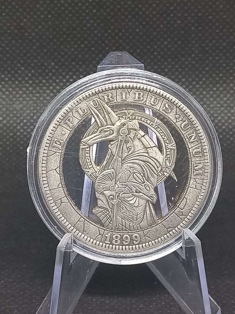 Hobo Cut Coin Horus and Set God of Egypt Fantasy American Morgan Unique ...