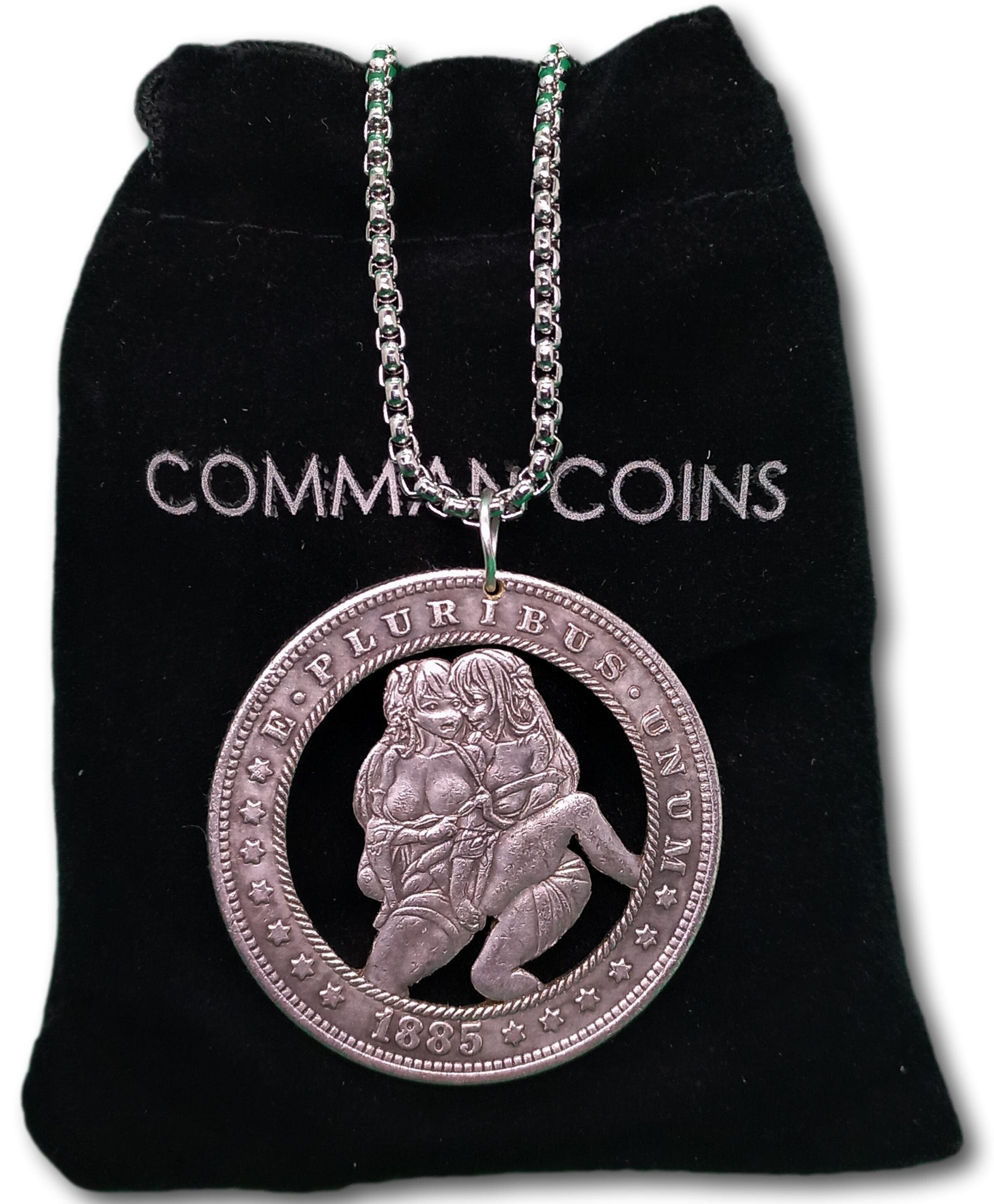 Cut Coin Hobo Coin Necklace Girls Lesbian LGBT Gay Pride Woman US ...