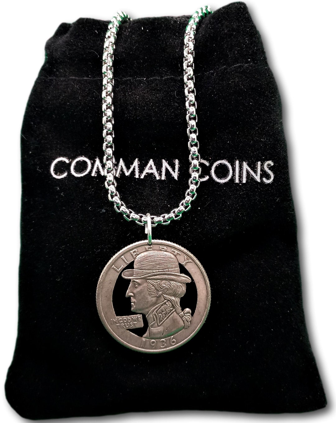 1936 Hobo Cut Coin Skull Quarter Skeleton Gentleman Cosplay Fantasy US ...