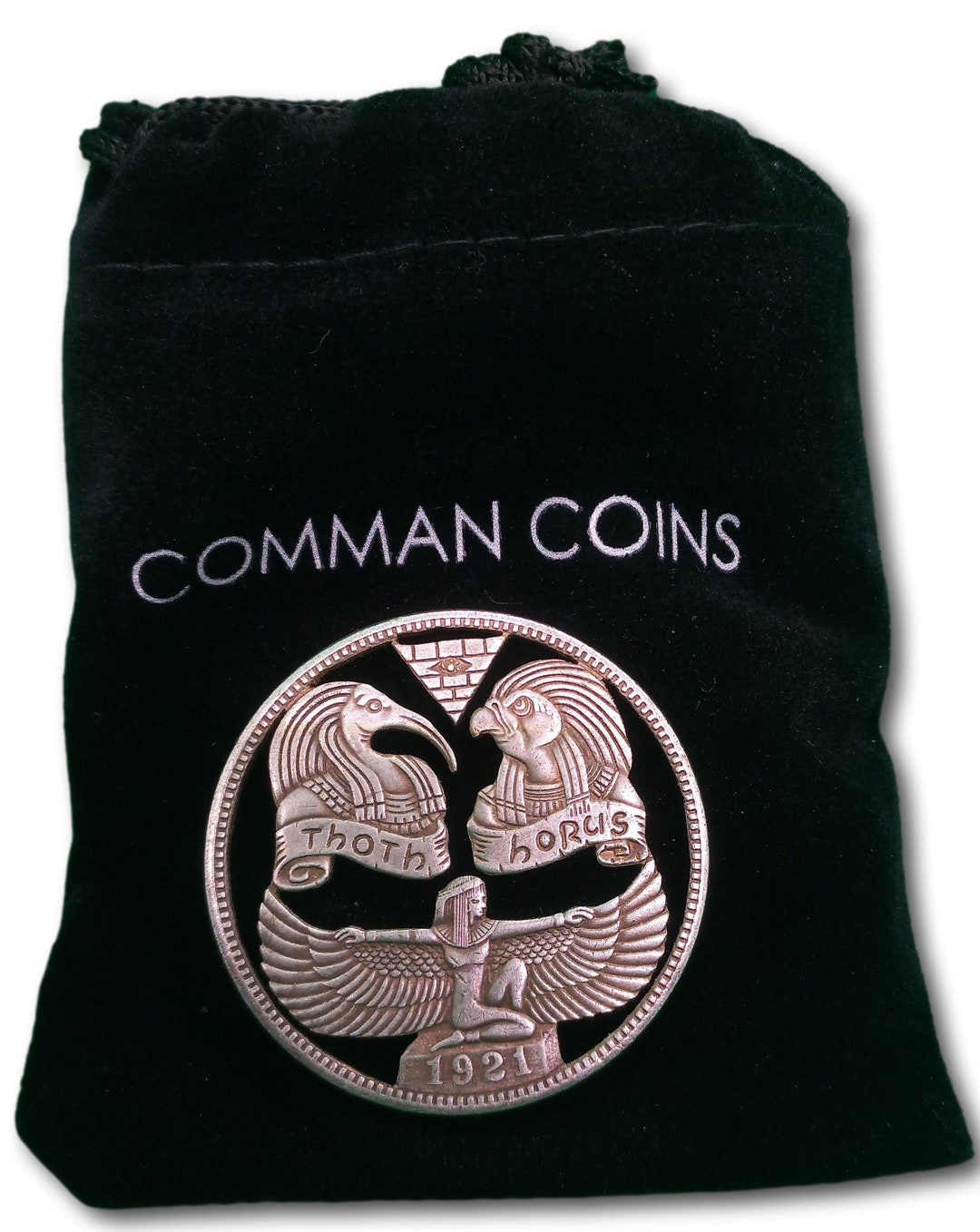 Hobo Coin Cut Coin Horus Thoth Old Egyptian God Medieval American US ...