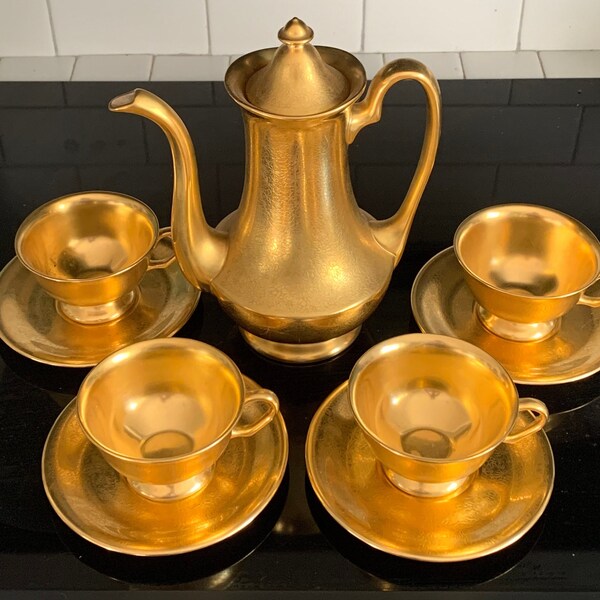 Gold Plated Tea Set - Etsy