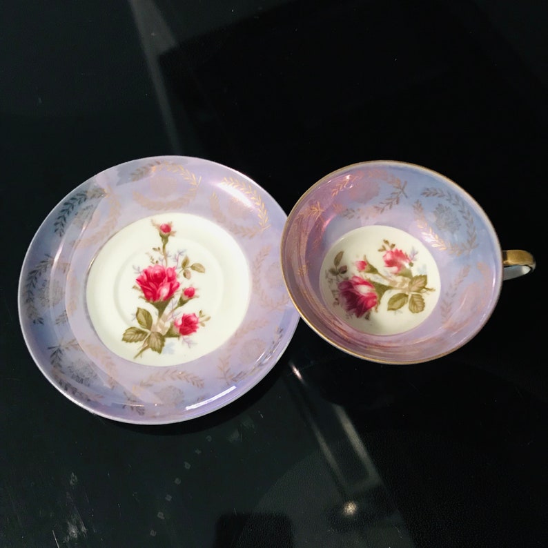 Japan War Time Tea Cup and Saucer Fine Bone China Lavender - Etsy