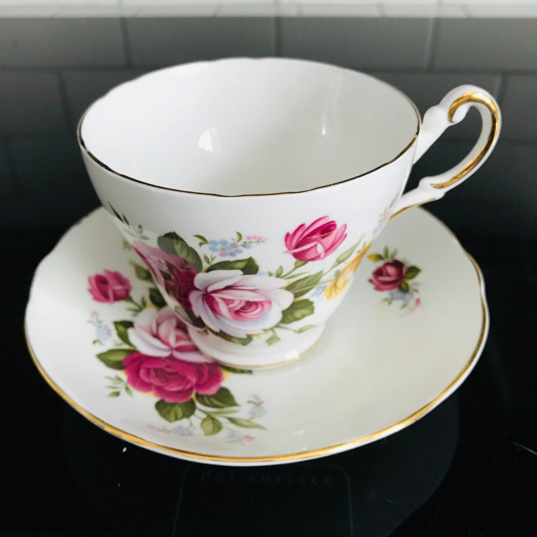 Vintage Regency Tea cup and saucer England Fine bone china - Etsy Polska