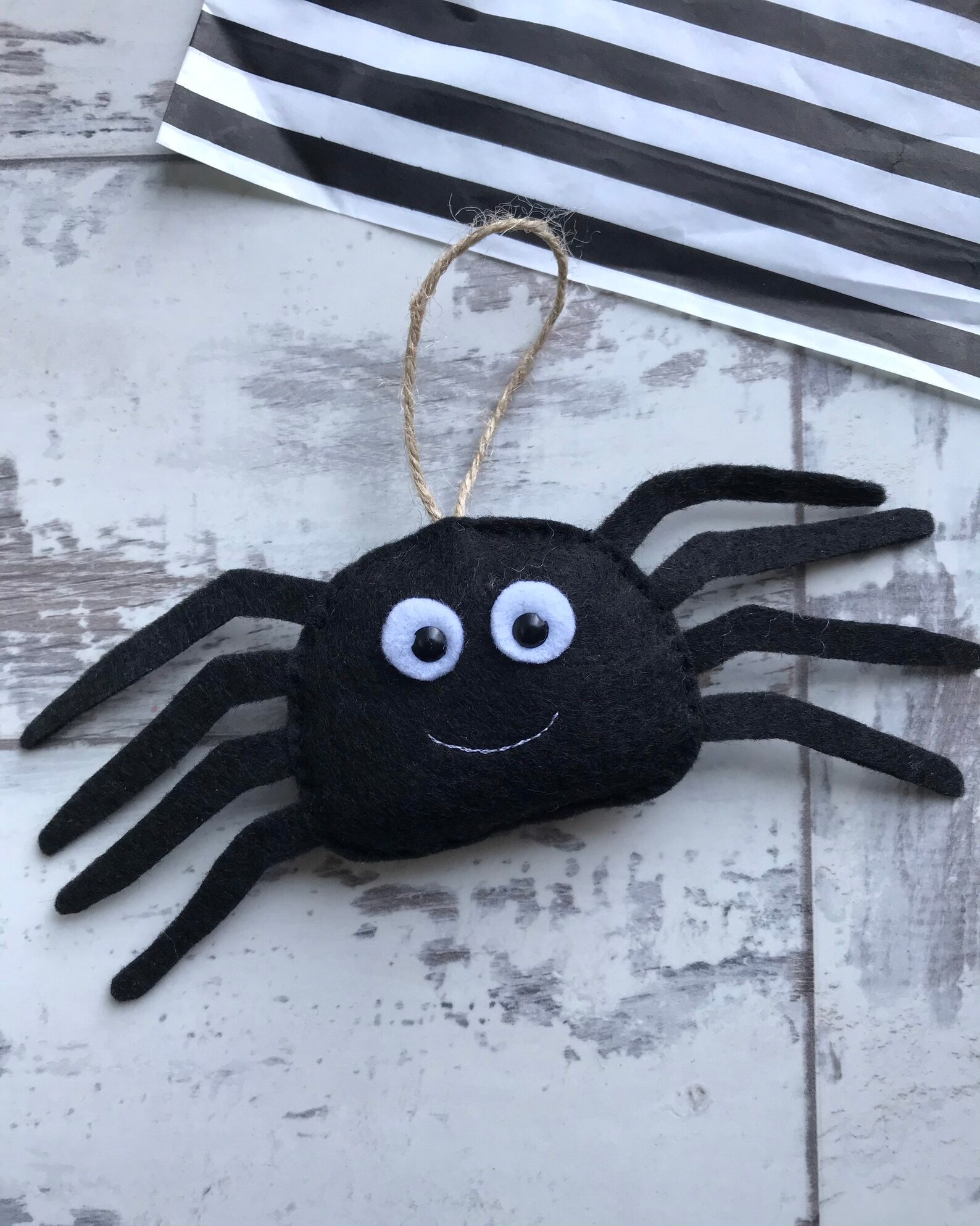 Cute Felt Spider Hanging Decoration | Etsy