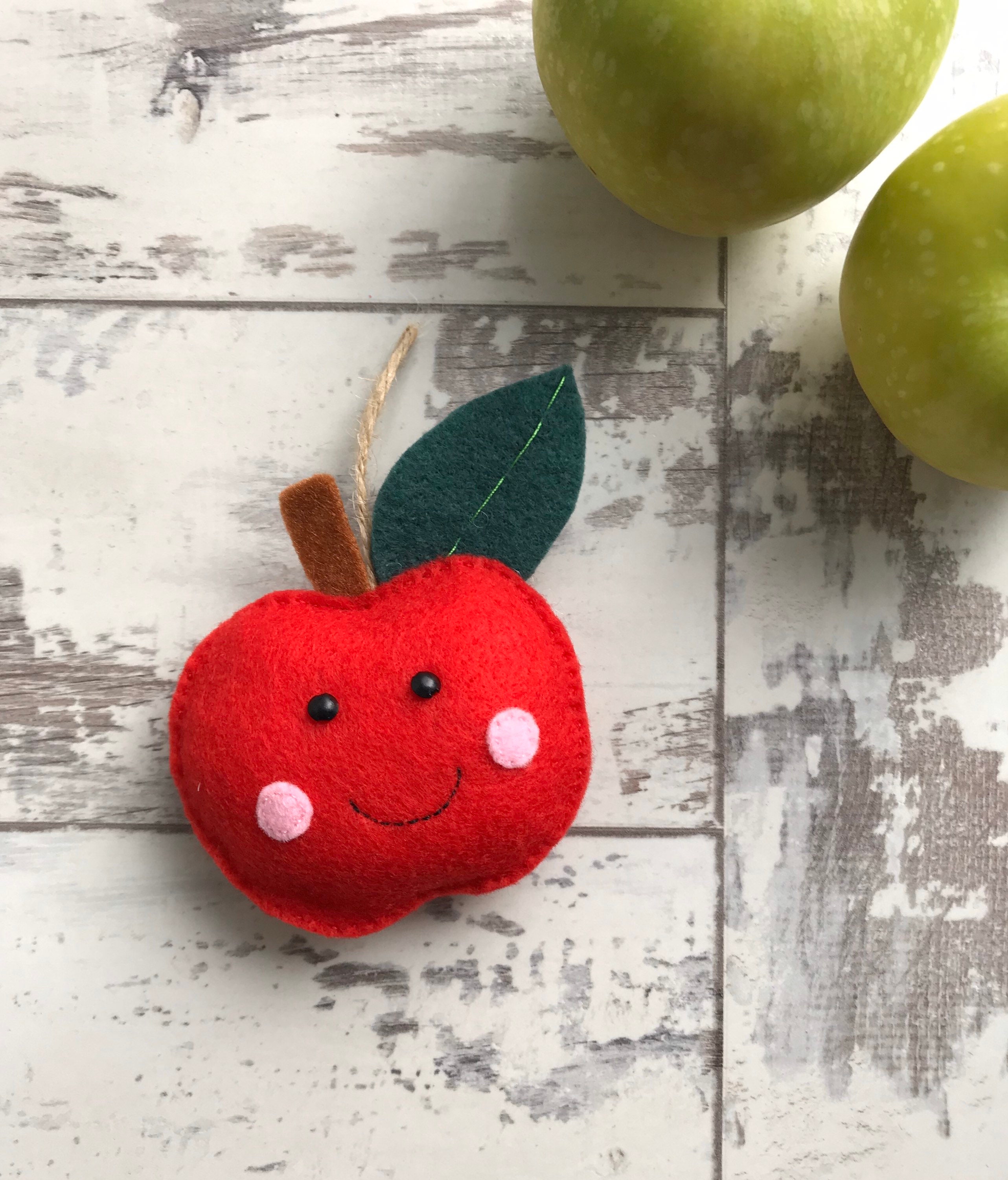 Felt Apple Hanging Decoration Fruit personalised Gift | Etsy