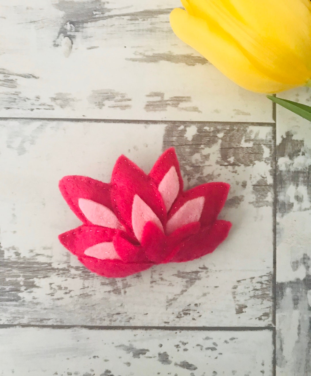 OFFER Lotus Flower Felt Badge / Pins, Perfect Quirky Gift, Mother's Day ...