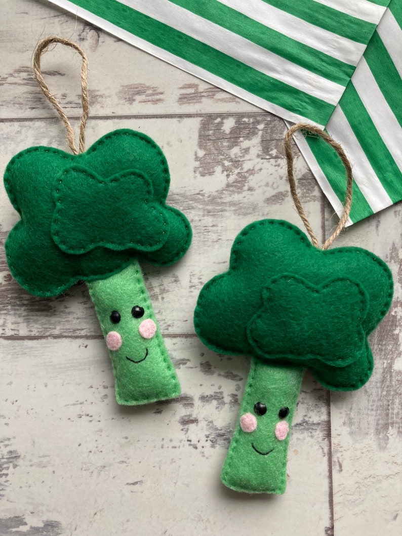 Felt Broccoli Hanging Decoration - Etsy