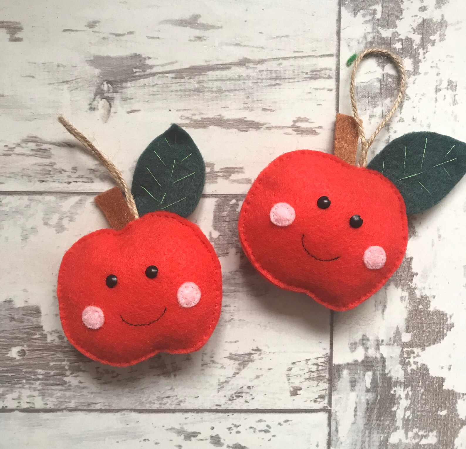 Felt Apple Hanging Decoration Fruit personalised Gift | Etsy