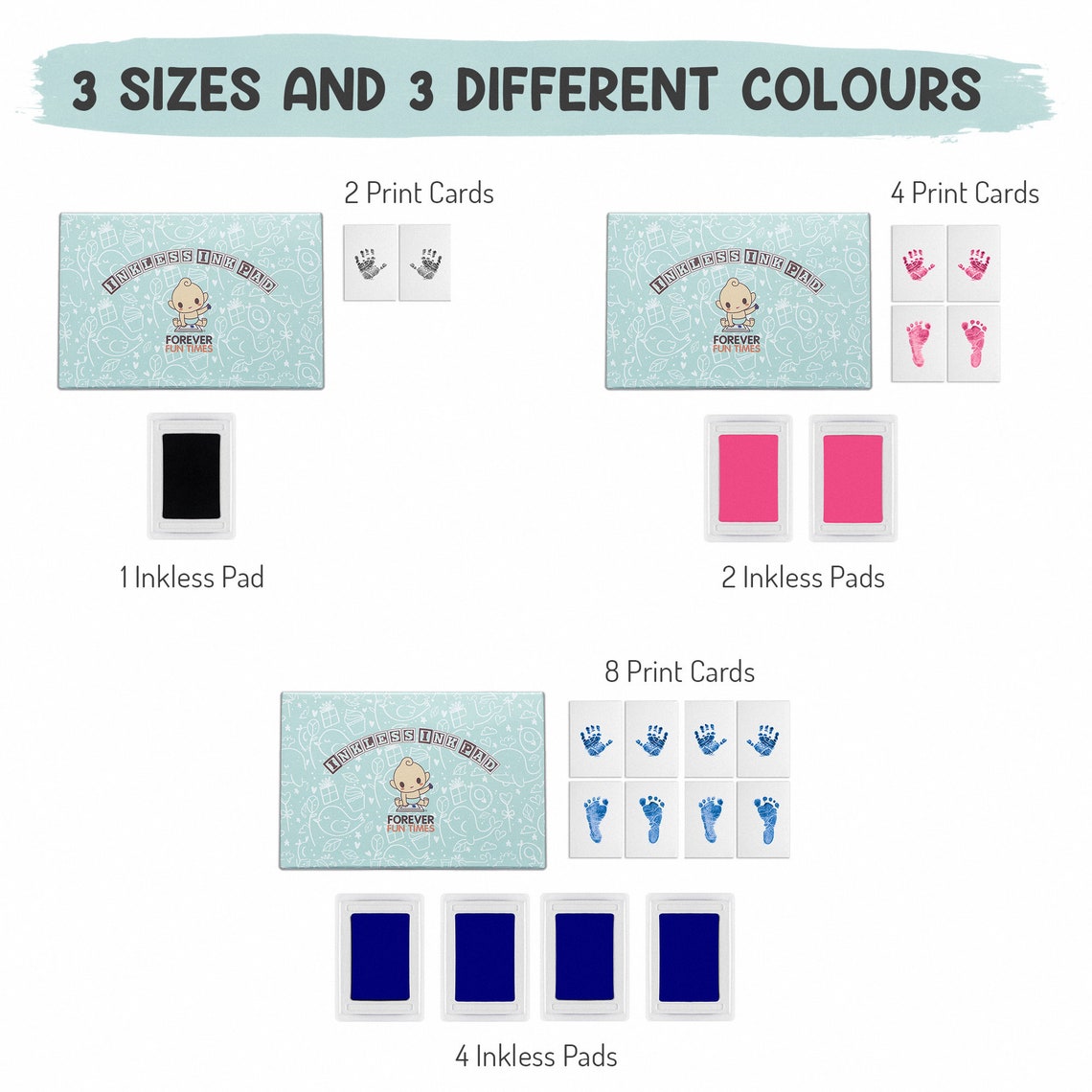 No-touch Inkless Baby Hand and Footprint Kit | Painless Perfect Prints ...