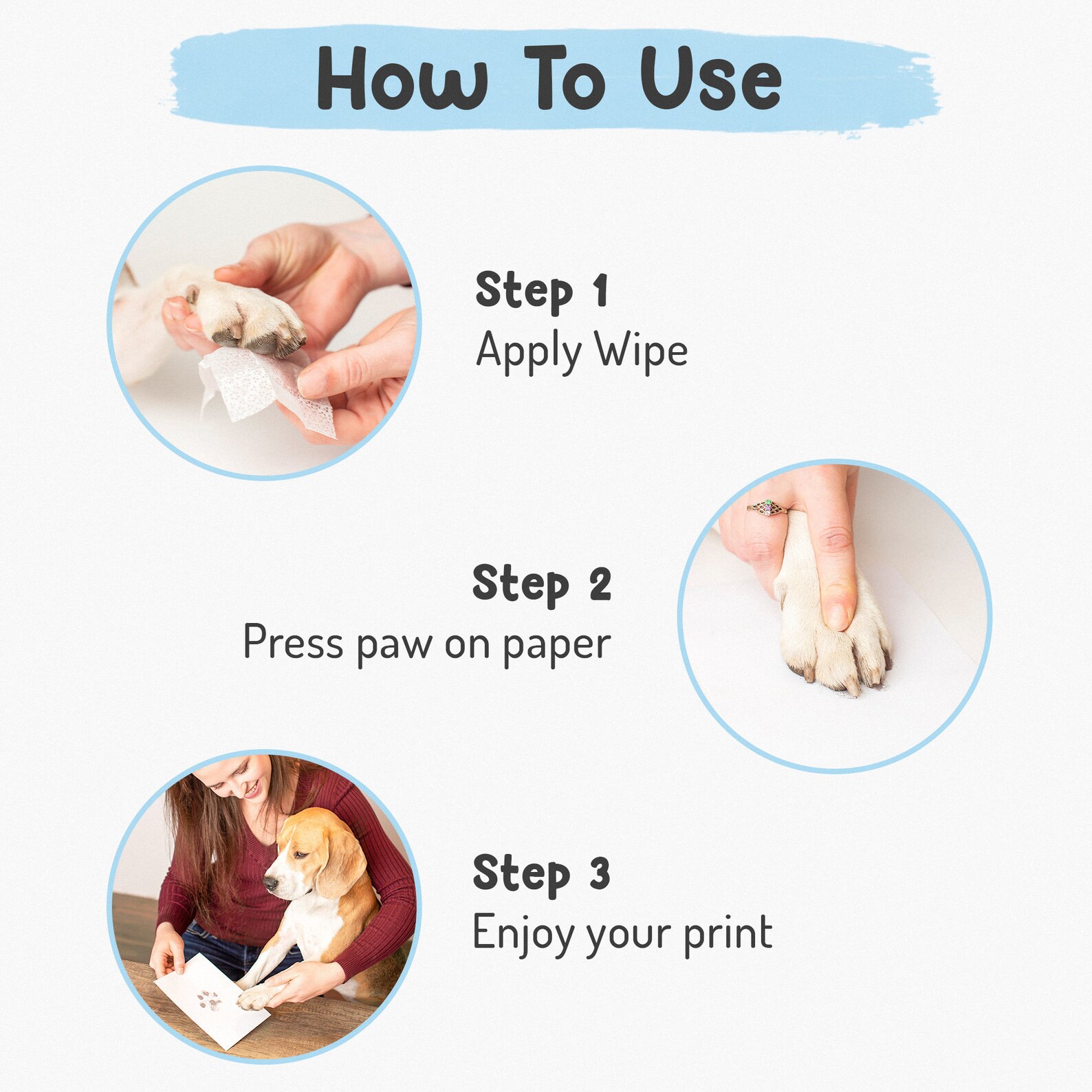 Inkless Pet Paw Print Kit | Get High-quality Paw Prints With Zero Ink ...