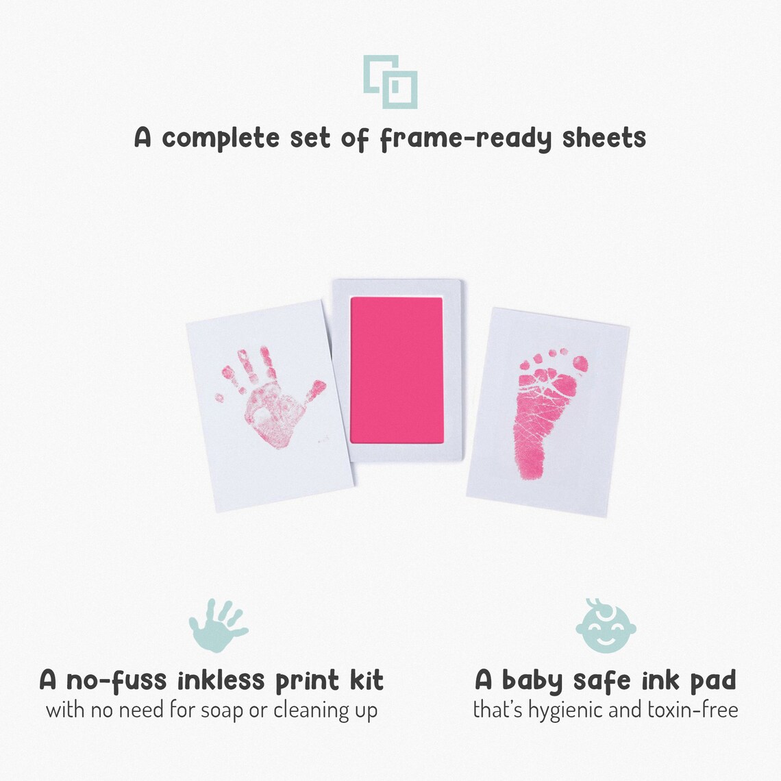No-touch Inkless Baby Hand and Footprint Kit | Painless Perfect Prints ...