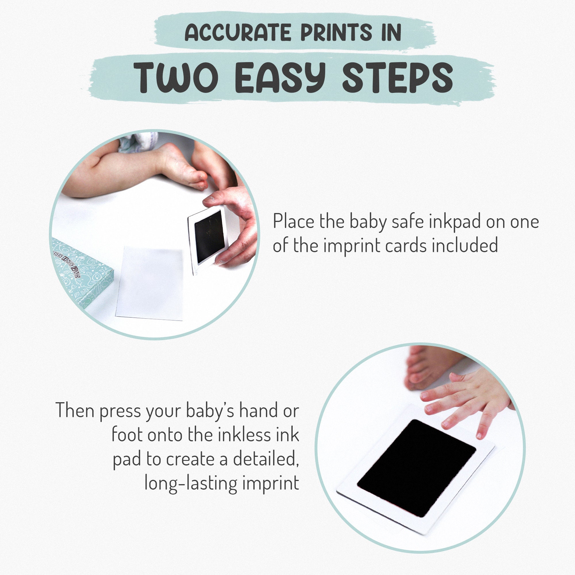 No-touch Inkless Baby Hand and Footprint Kit Painless | Etsy