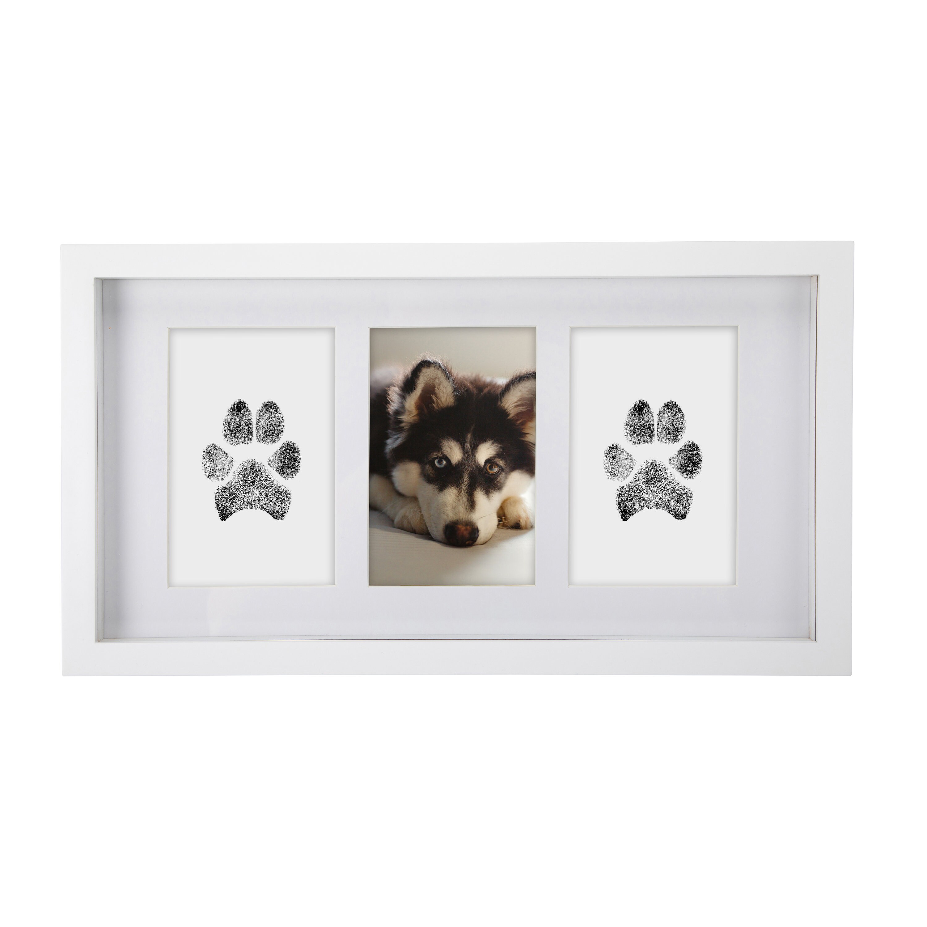 Dog Picture Frame Photo and Pet Paw Print Kit Get a | Etsy
