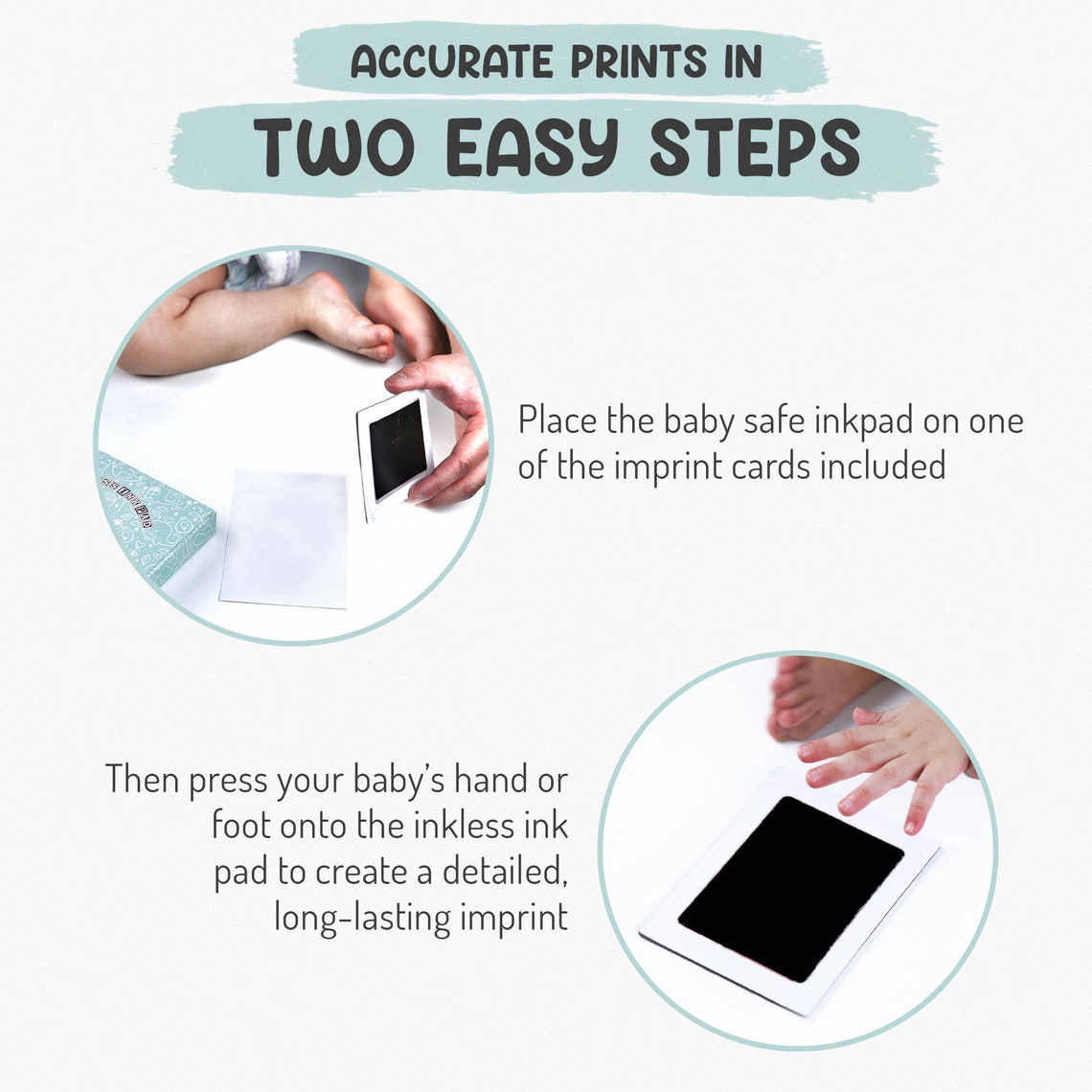 No-touch Inkless Baby Hand and Footprint Kit | Painless Perfect Prints ...