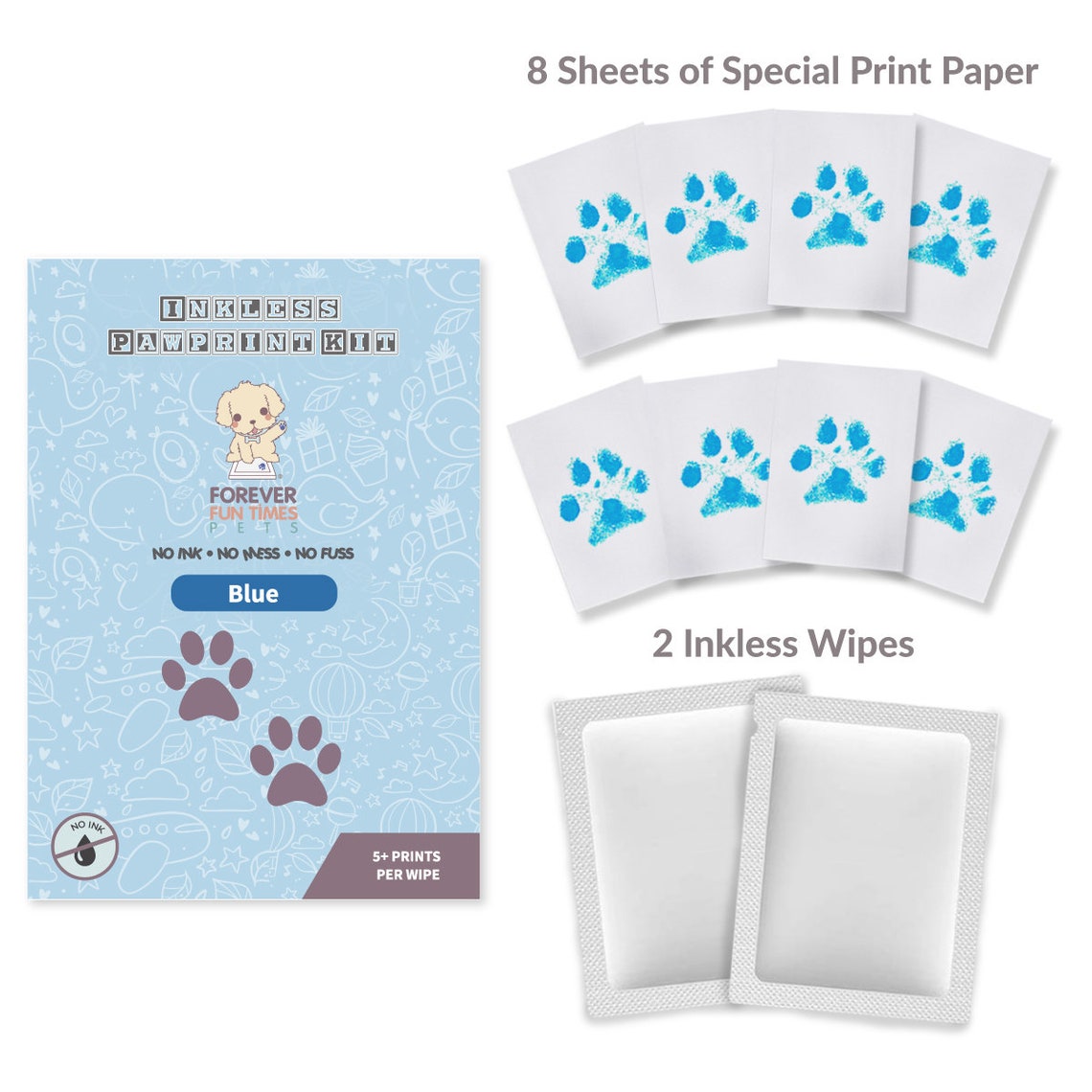 Inkless Pet Paw Print Kit Get High-quality Paw Prints With | Etsy