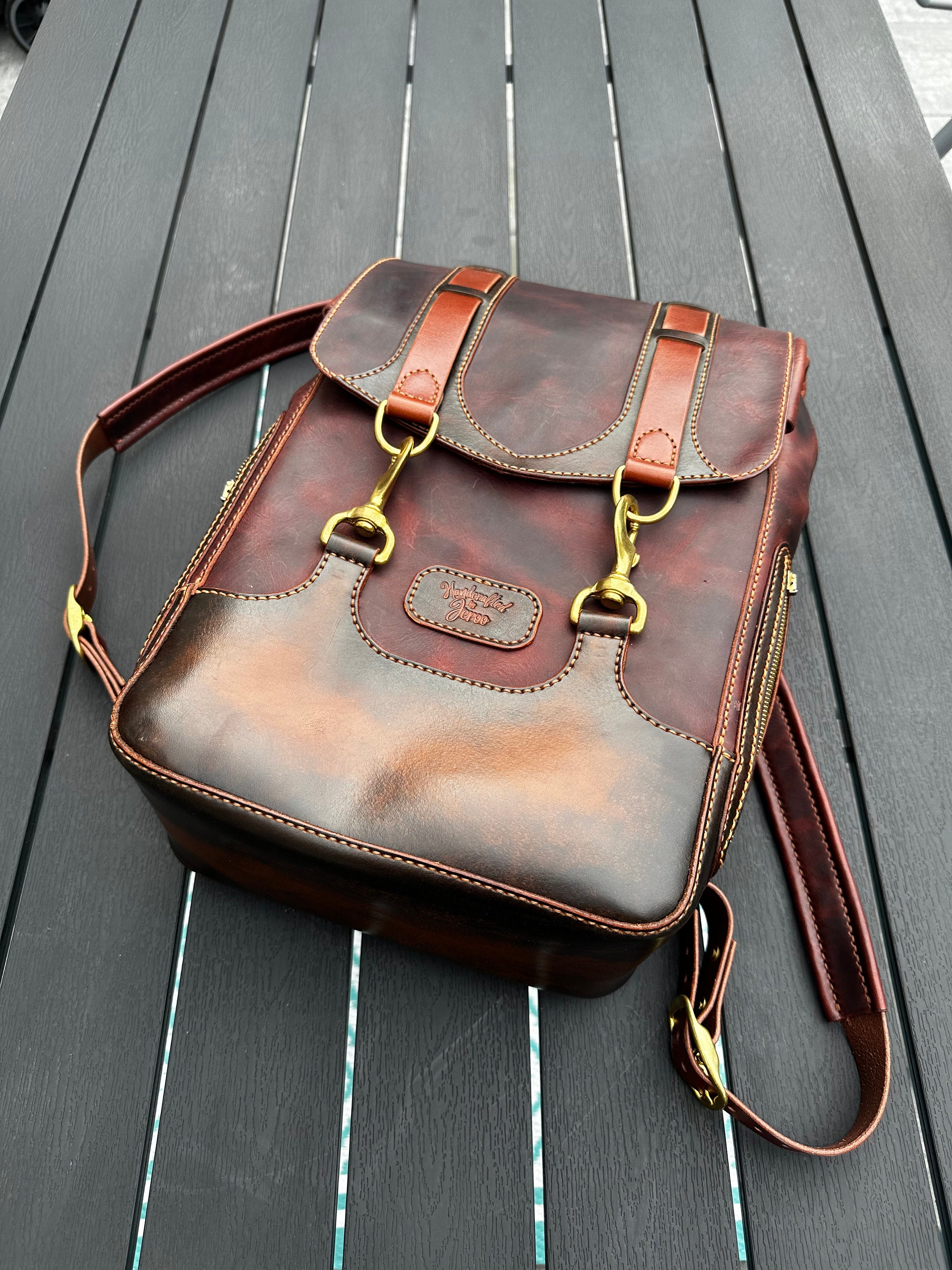 Leather Backpack - Etsy