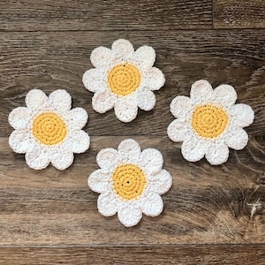 Daisy Coasters, Daisy Decor, Daisy Decorations, Spring Coasters, Flower ...