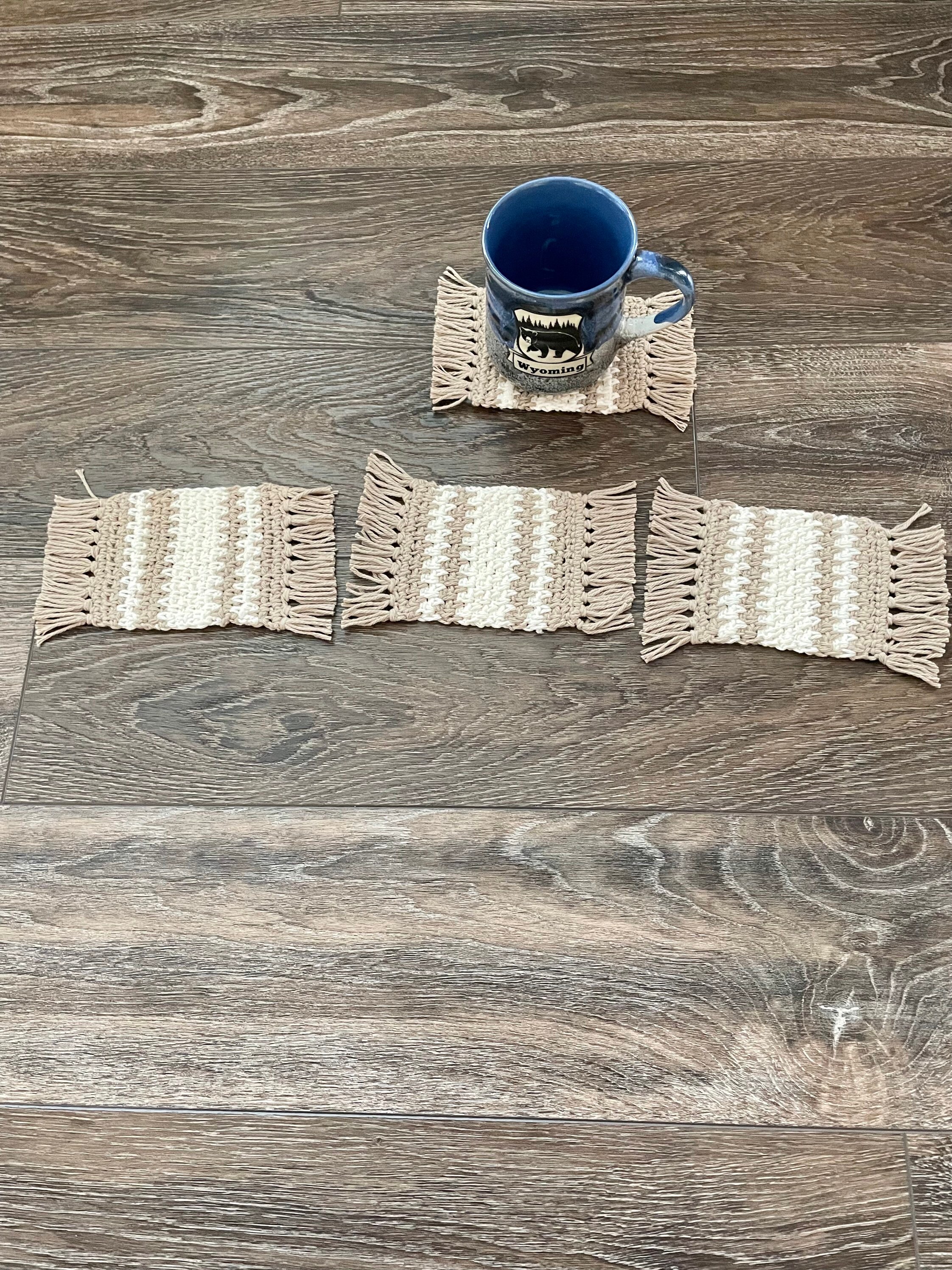 Mug Rug, Mug Rug Coaster, Mug Rug Mat, Cotton Coaster, Handmade ...