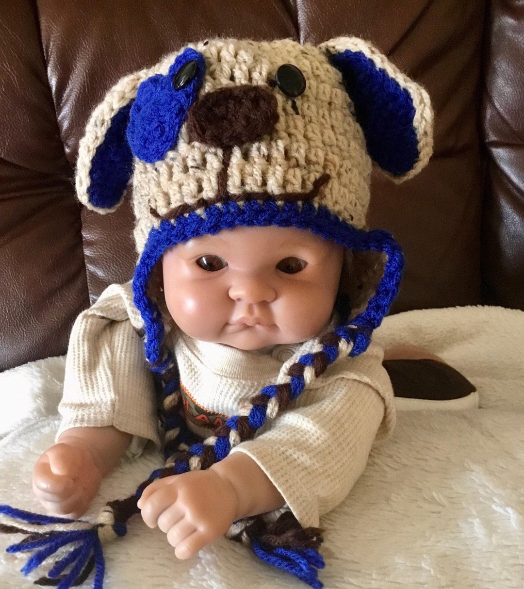 Puppy Hat, Puppy Dog Hat, Puppy Baby Shower, Animal Baby Hat, 0-3 Month ...