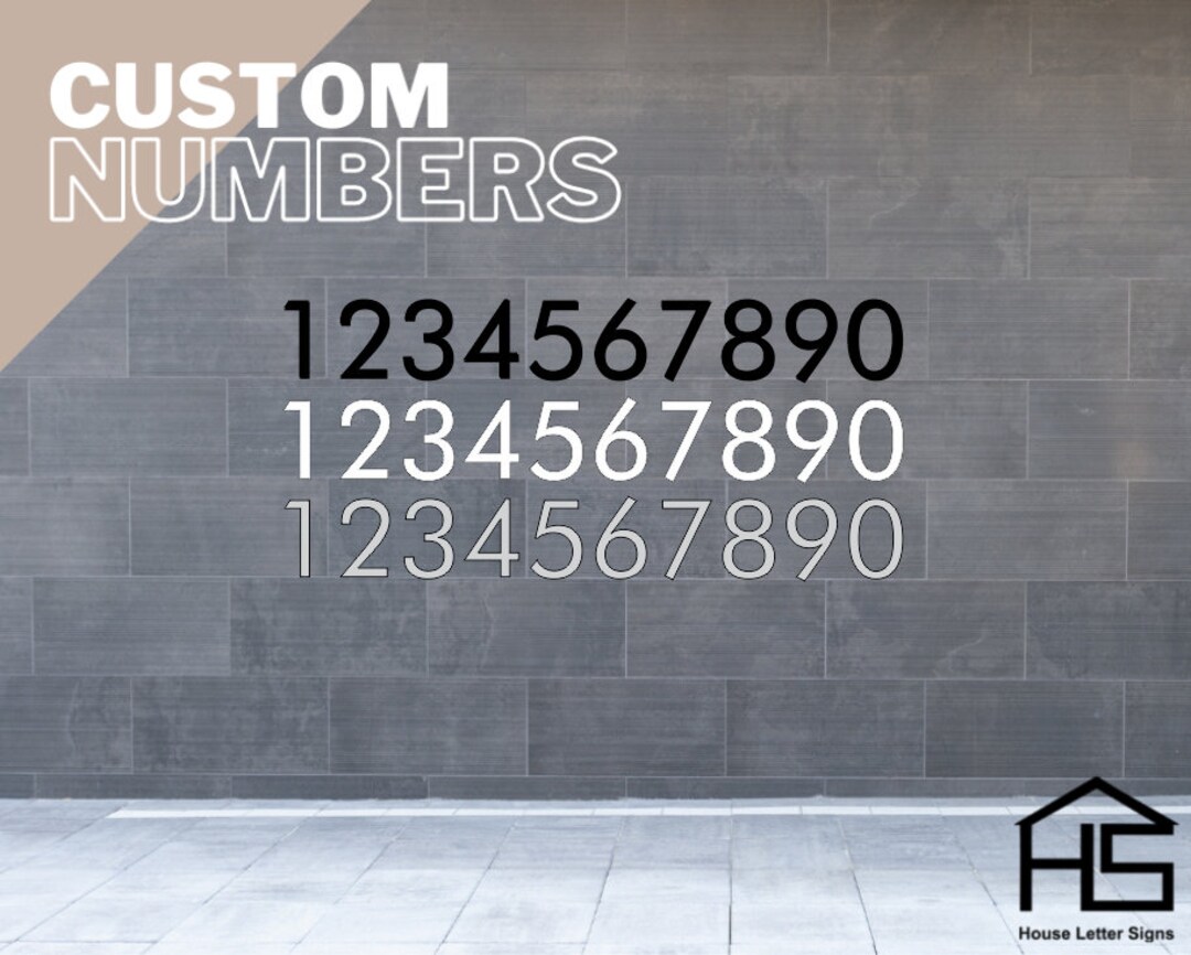 Modern House Numbers | Modern Address | House Number Plaques | Address ...