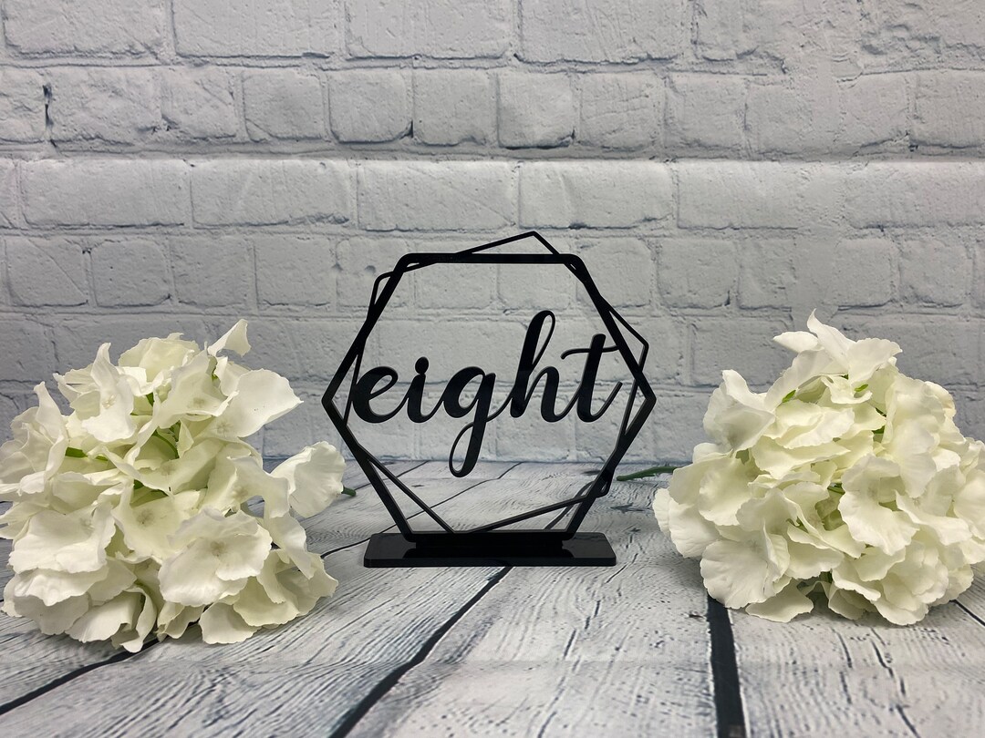Acrylic Table Numbers | Table Numbers | Table Number Cut Outs | Wedding ...
