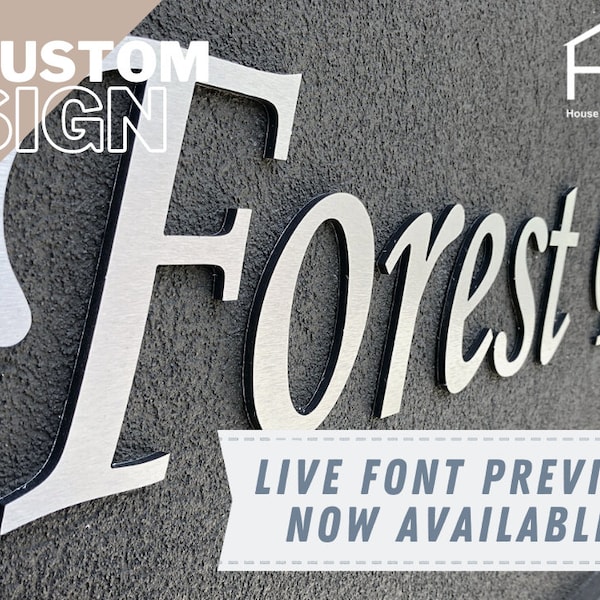 Cursive House Numbers - Etsy