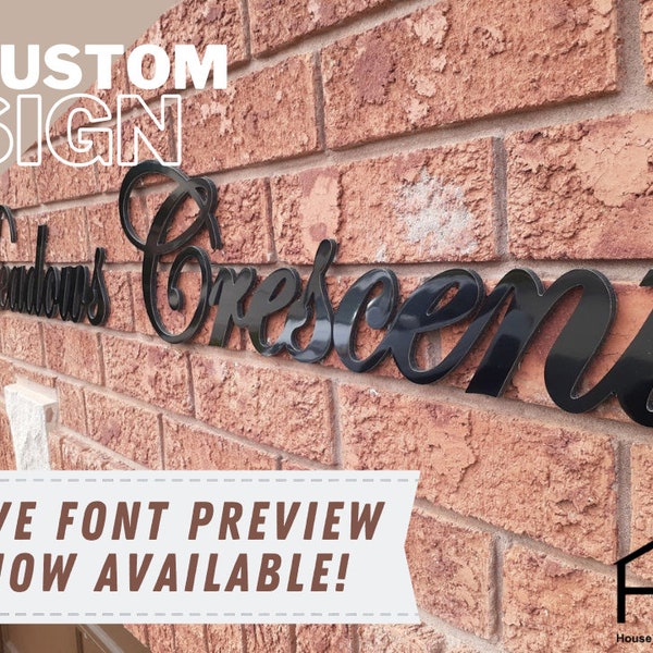 Cursive House Numbers - Etsy