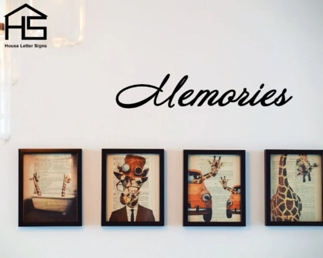 Memories Sign | Memories Cut Out | Custom Word Cut Out | Gallery Wall ...
