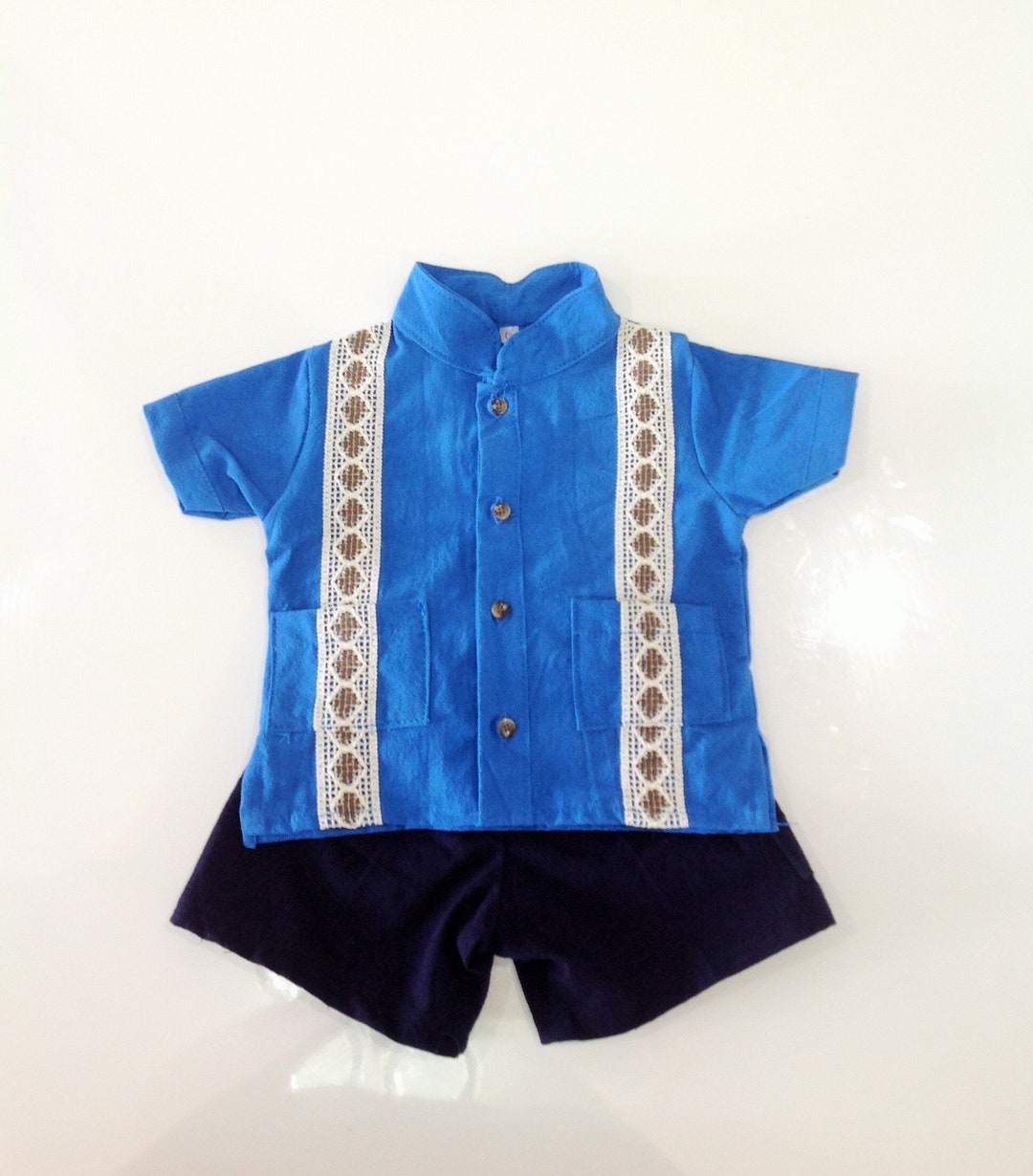 Mexican Manta Boy Outfit Color Royal Blue Size 6 Mos-6 Years Different ...