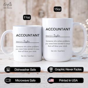 Accountant Definition Mug Personalized Gift, Accountant Cup, Accountant ...