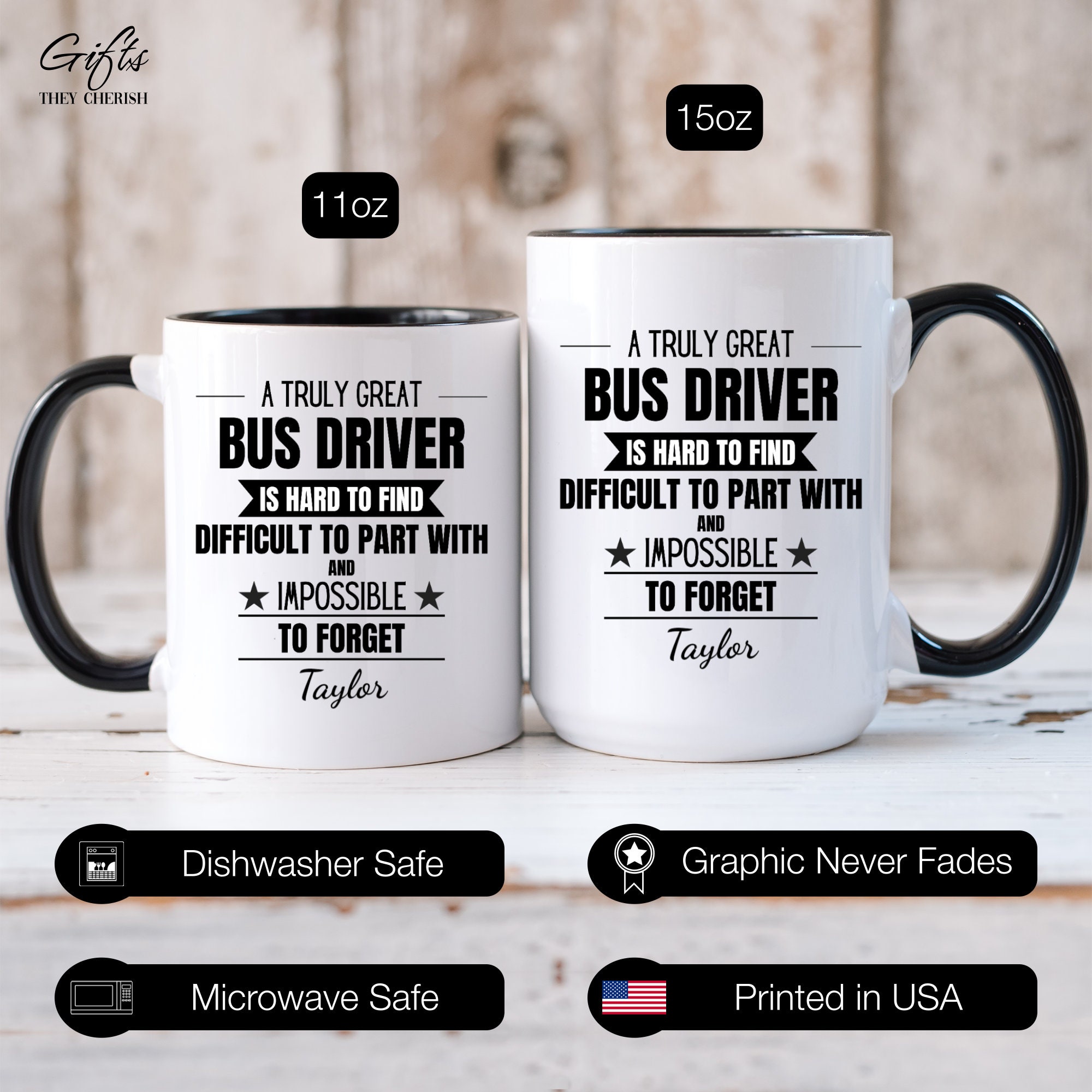 Bus Driver Gift Personalized Mug, Bus Driver Thank You, Bus Driver ...
