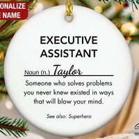 Personalized Office Worker Ornament - Hand Painted Custom Christmas ...