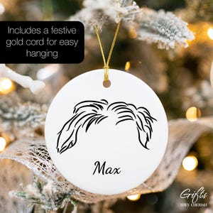 Lowchen Ears Outline Ornament, Lowchen Personalized Ornament, Lowchen ...