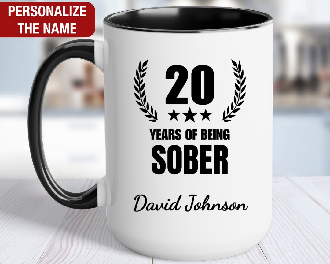 20 Years Sober Personalized Gift, 20 Years Sobriety Anniversary Gift ...