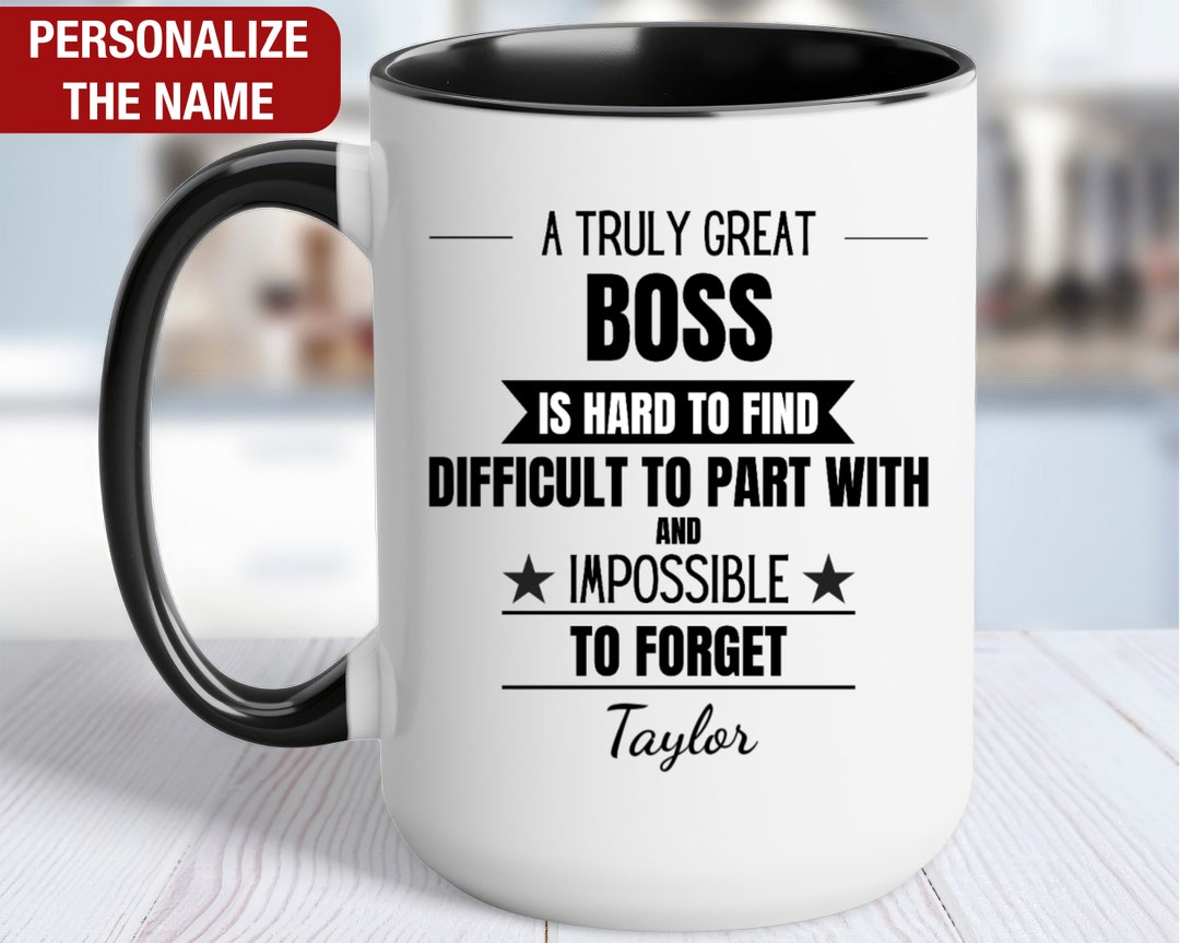 Boss Personalized Gift, Boss Thank You Mug, Boss Cup, Boss Retirement ...