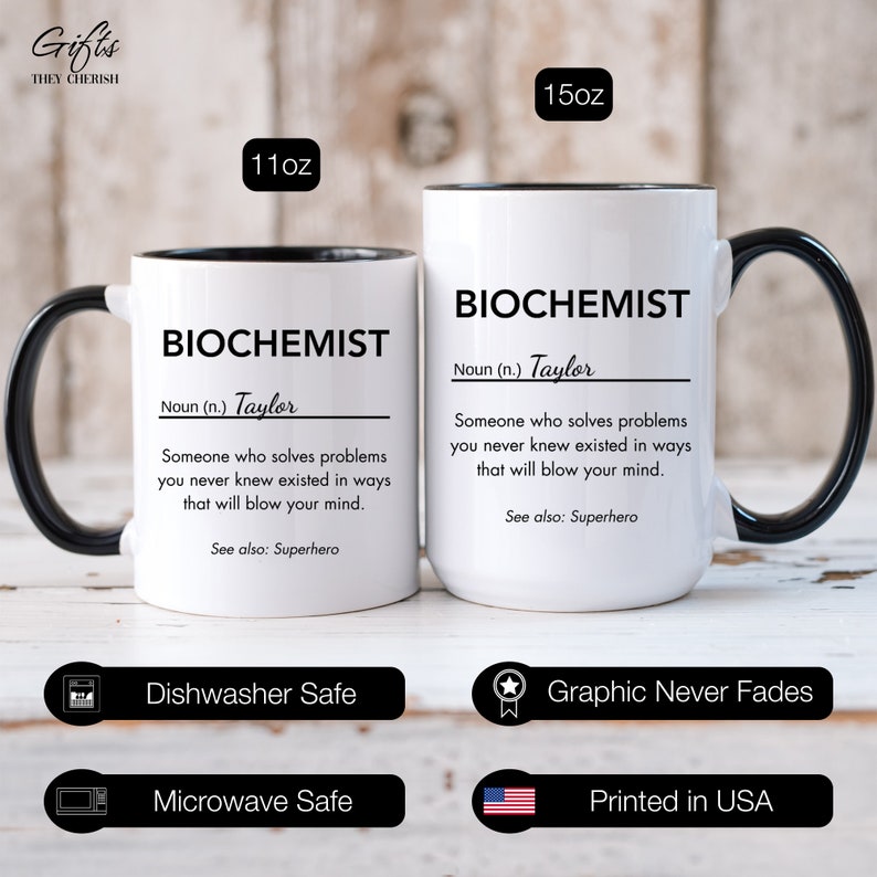 Biochemist Definition Mug Personalized, Biochemistry Gift, Biochemist ...