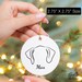 German Shorthaired Pointer Ears Outline Ornament, German Shorthaired ...