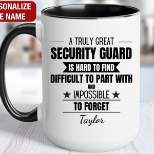 Security Guard Personalized Gift, Security Guard Thank You Mug ...