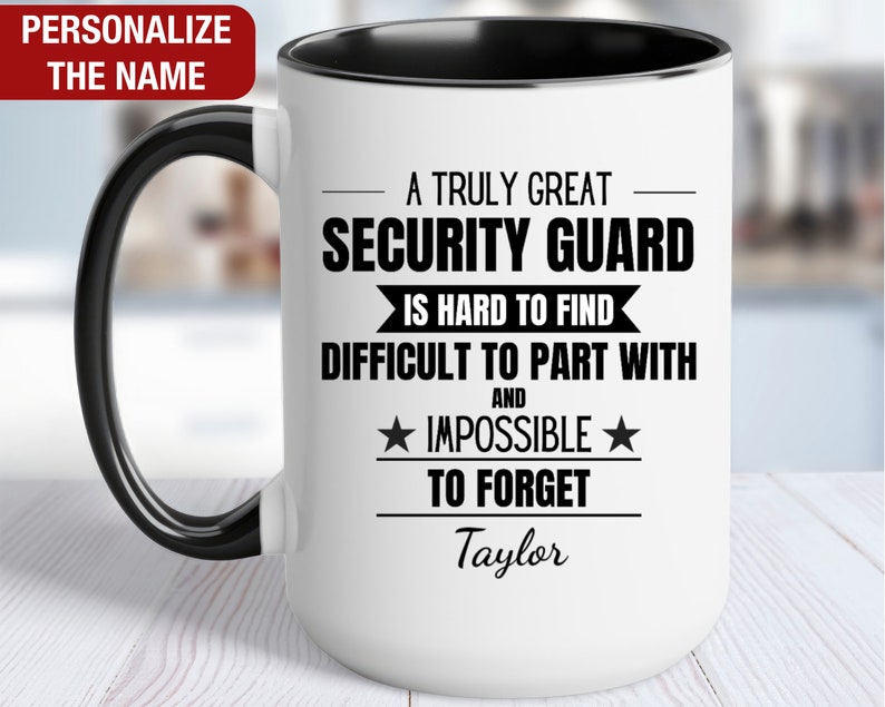 Security Guard Personalized Gift, Security Guard Thank You Mug ...