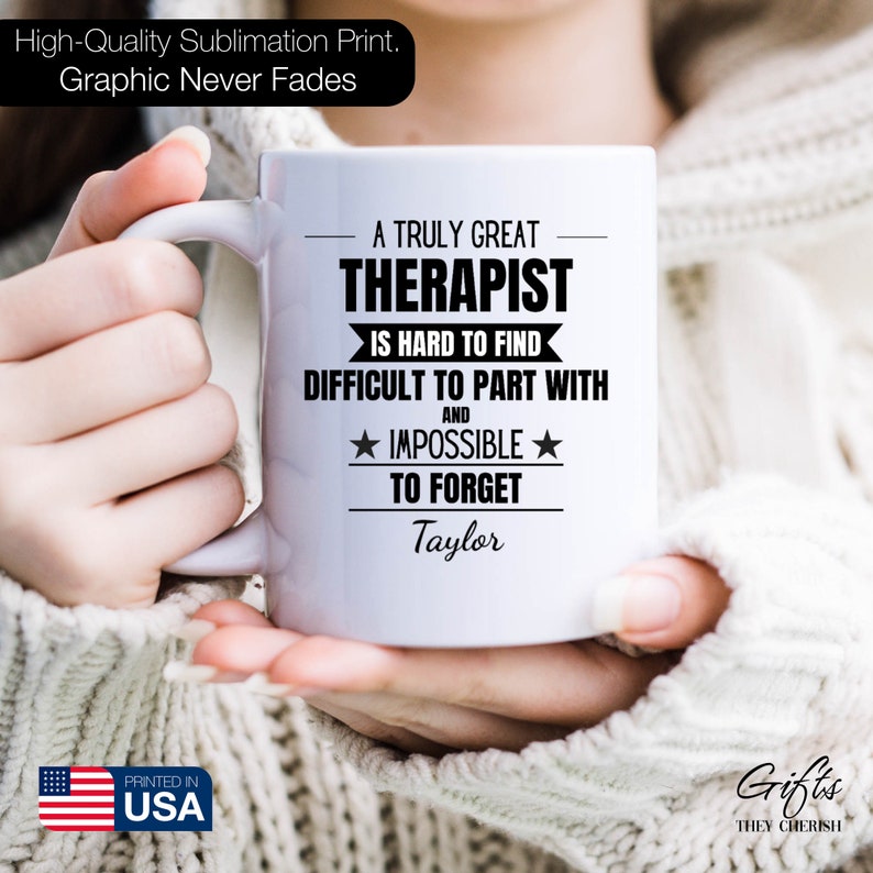 Therapist Gift Personalized Mug, Therapist Thank You, Therapist ...