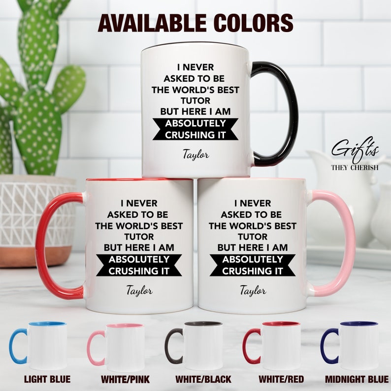Tutor Personalized Gift, World's Best Tutor Mug, Tutor Coffee Cup ...