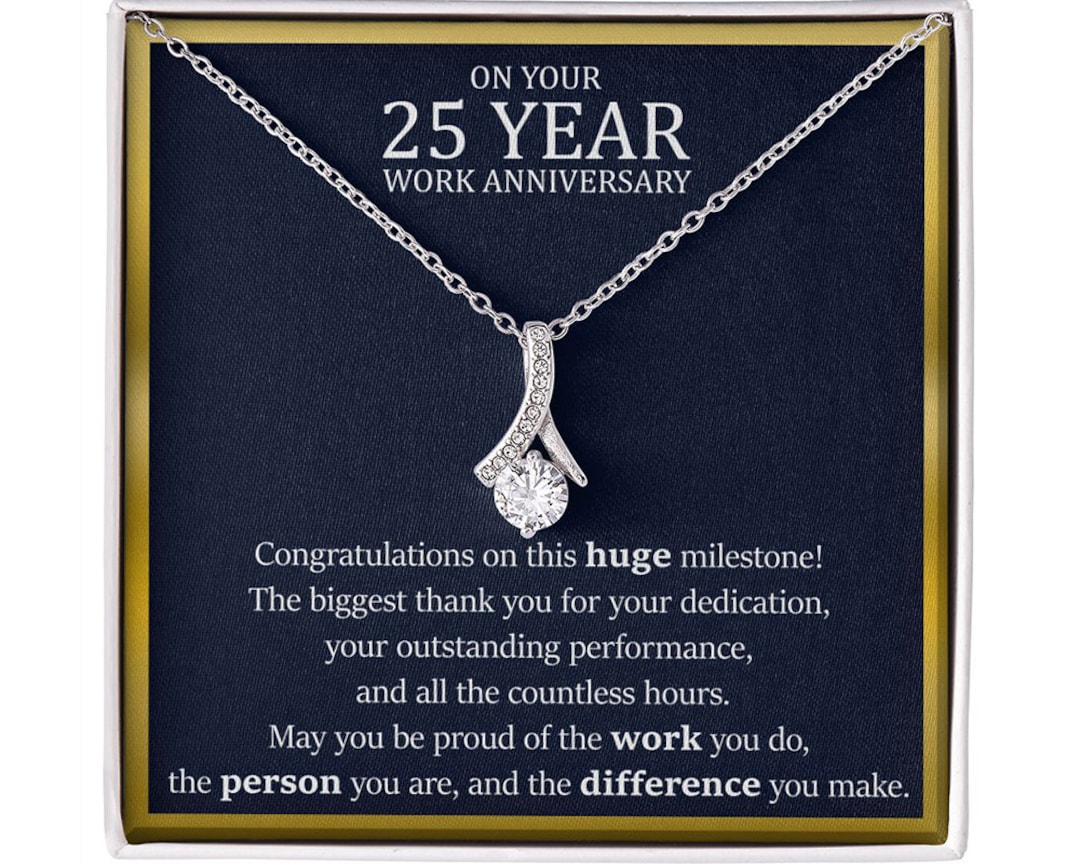 25 Year Work Anniversary Gift for Her 25 Years of Service - Etsy