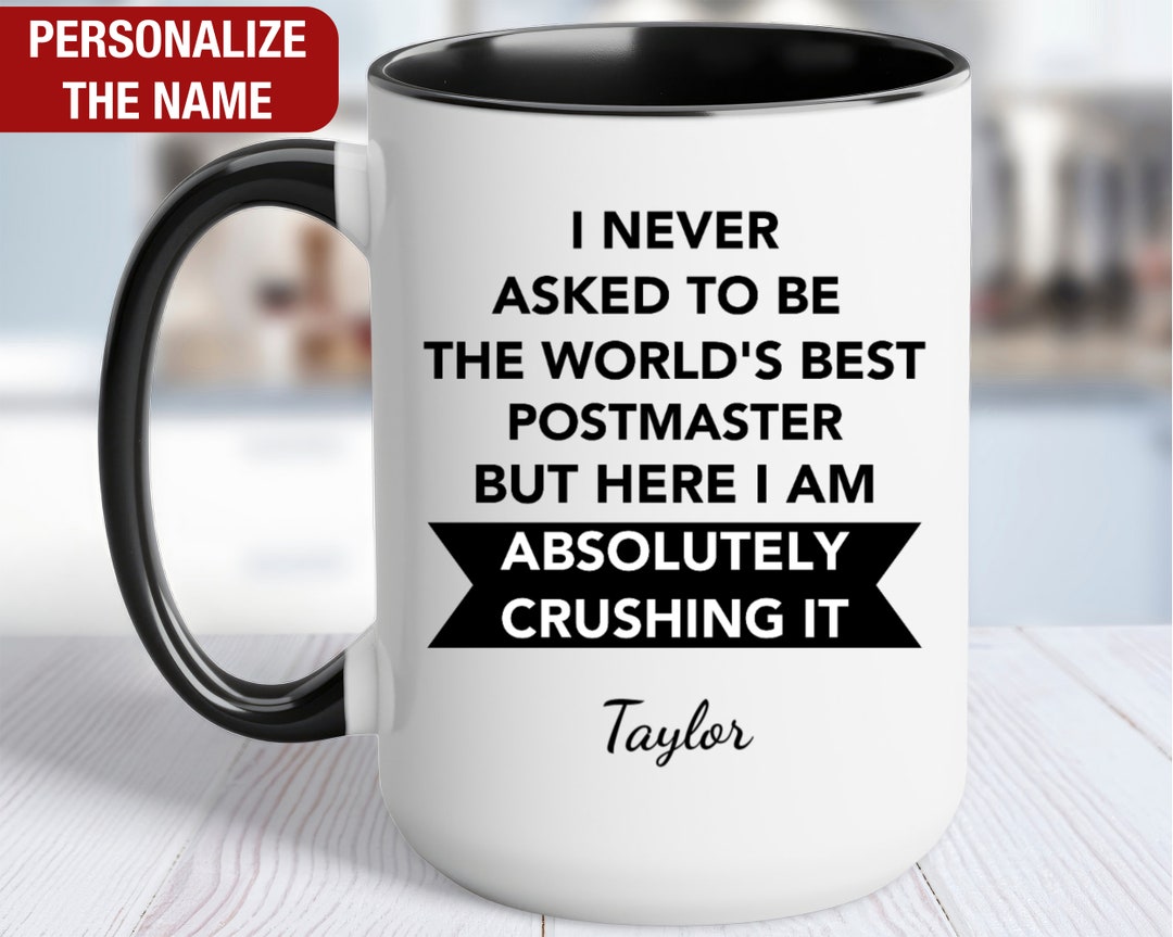 Postmaster Personalized Gift, World's Best Postmaster Mug, Postmaster ...
