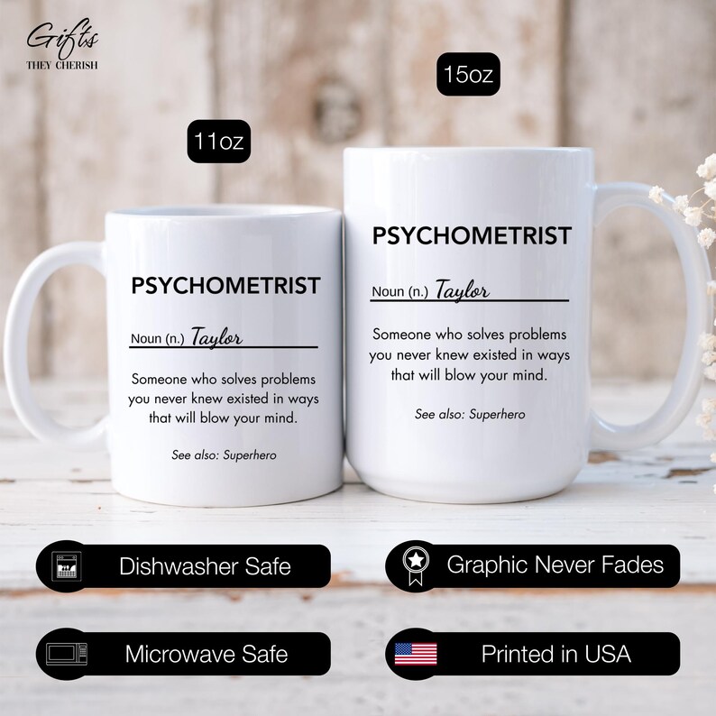 Psychometrist Personalized Gift, Psychometrist Definition Mug ...