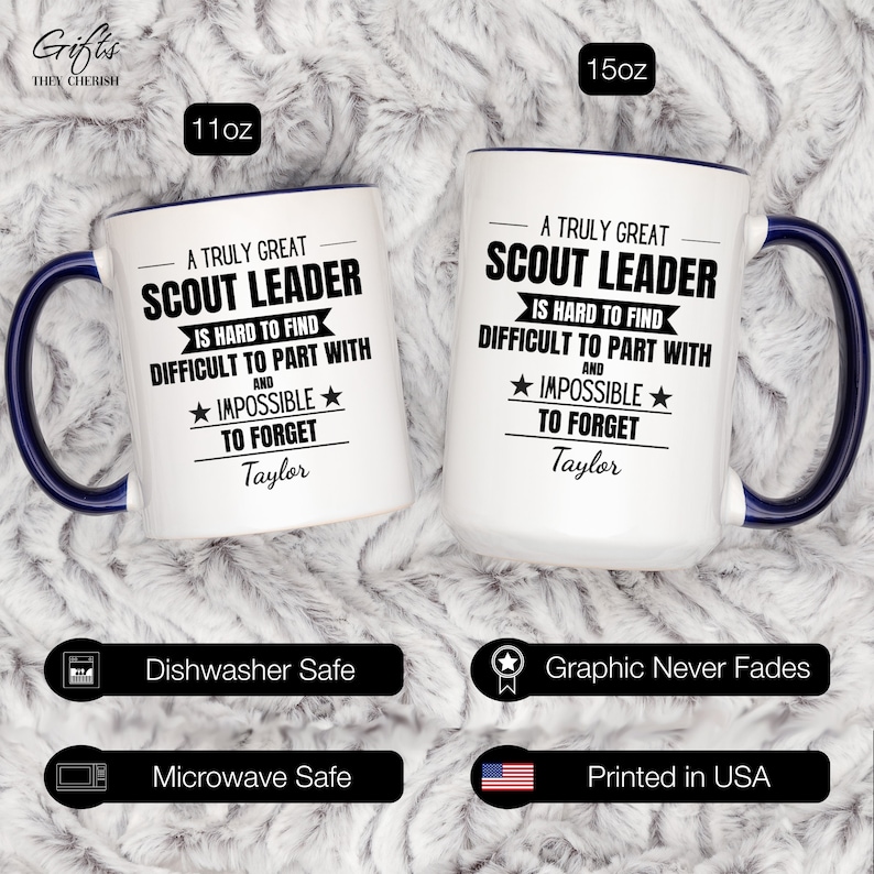 Scout Leader Gift Personalized Mug, Scout Leader Thank You, Scout ...